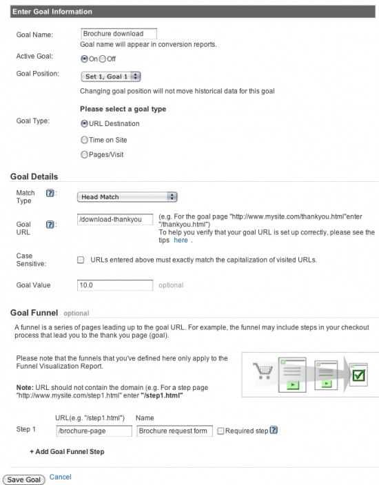 Google Analytics Goal setup | Smart Insights