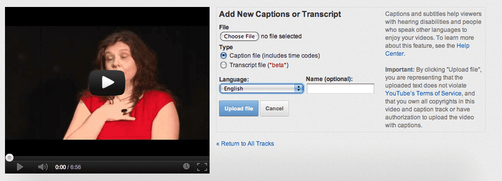 Closed captioning for improved video SEO