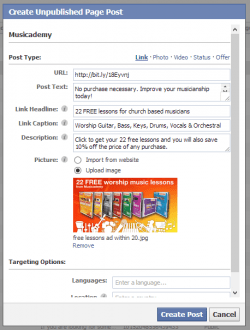 How and why to create a "Dark Post" in Facebook | Smart Insights