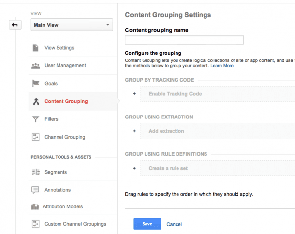 New ways to group content in Google Analytics reports | Smart Insights