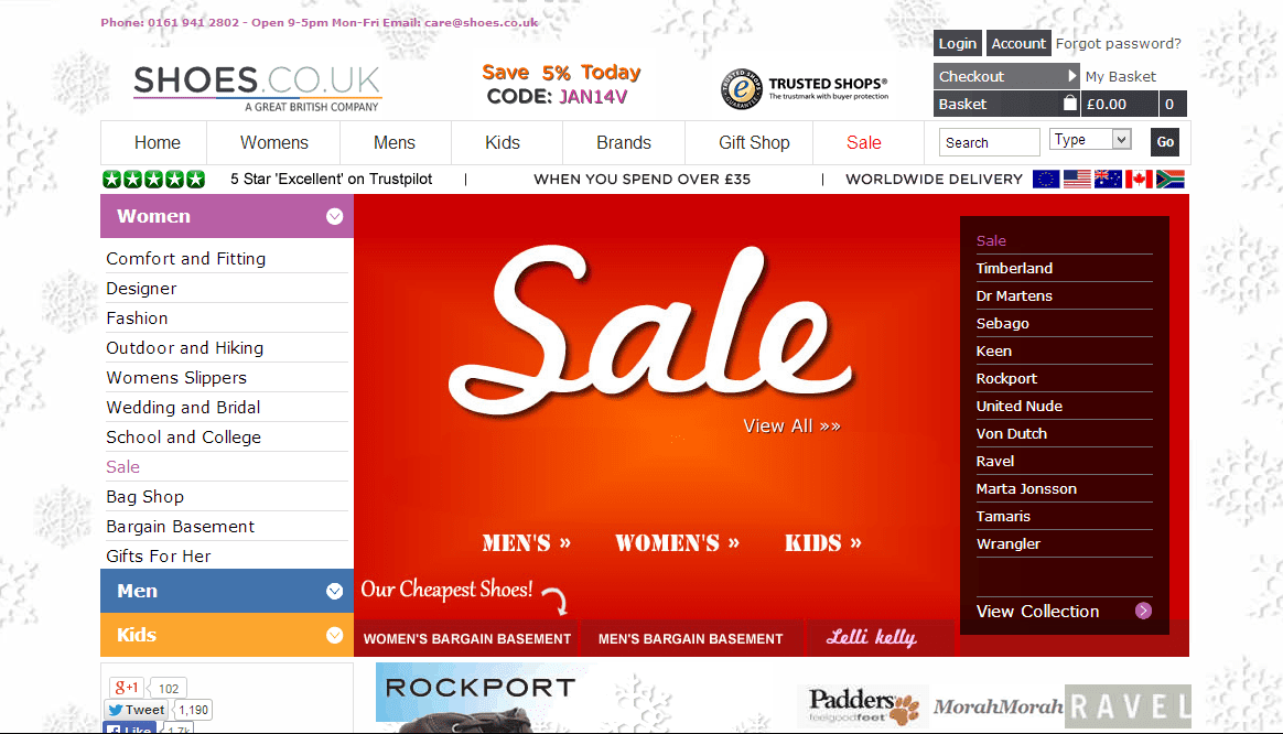 5 retail home pages examples of best practice