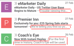 4 ways to use a preheader in your marketing emails | Smart Insights