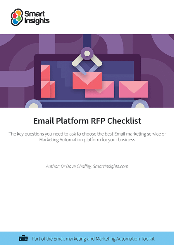 Email marketing platform RFP template checklist | Smart Insights