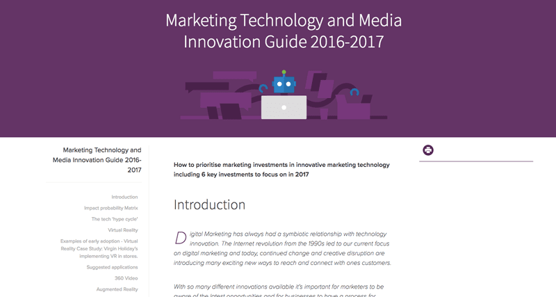 Marketing technology and media innovation guide 2017 - Smart Insights ...