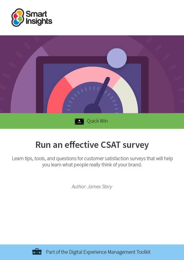 Run an effective CSAT survey - Smart Insights
