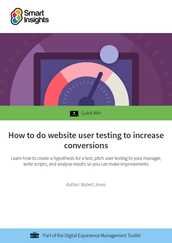 How to do website user testing to increase conversions - Smart Insights
