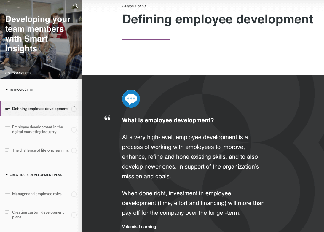 Training and skills development plan | Smart Insights