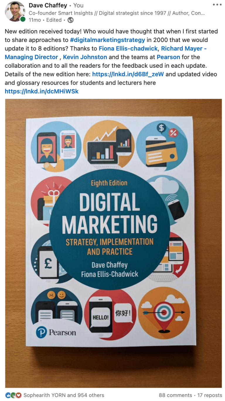 About Dave Chaffey | Smart Insights